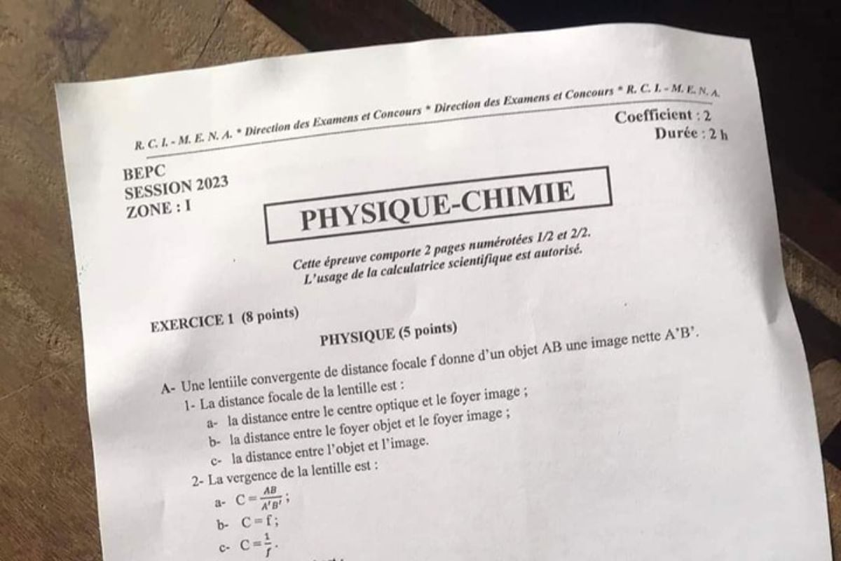 Côte d'Ivoire / BEPC : "Le sujet de physique chimie est comme..."