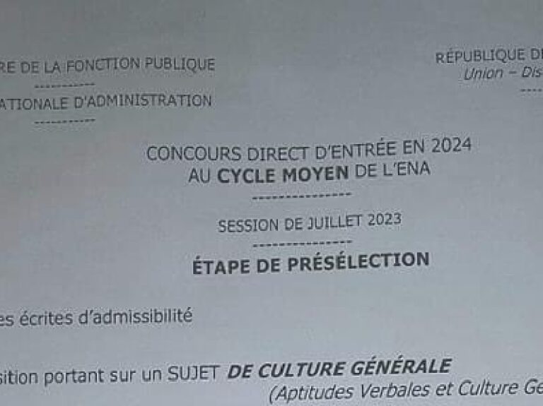 Côte d'Ivoire / Concours d'entrée ENA 2024 : Les épreuves font jaser - YOP L-FRII