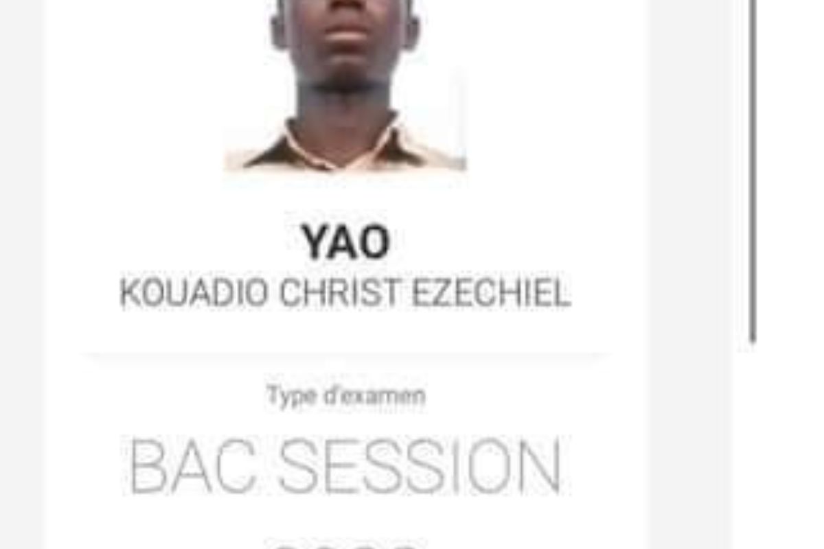 Côte d'Ivoire : il valide son BAC série D avec 322 points