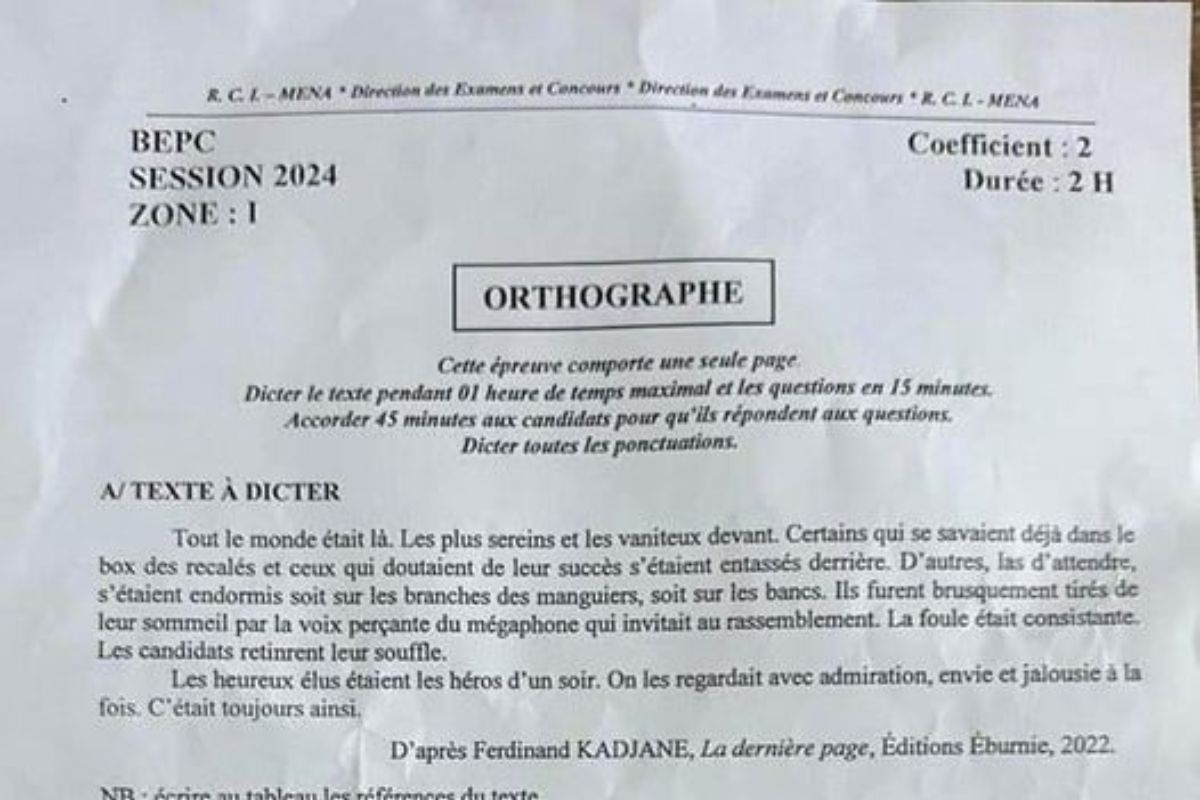Côte d'Ivoire/BEPC session 2024 : "C'est trop facile"